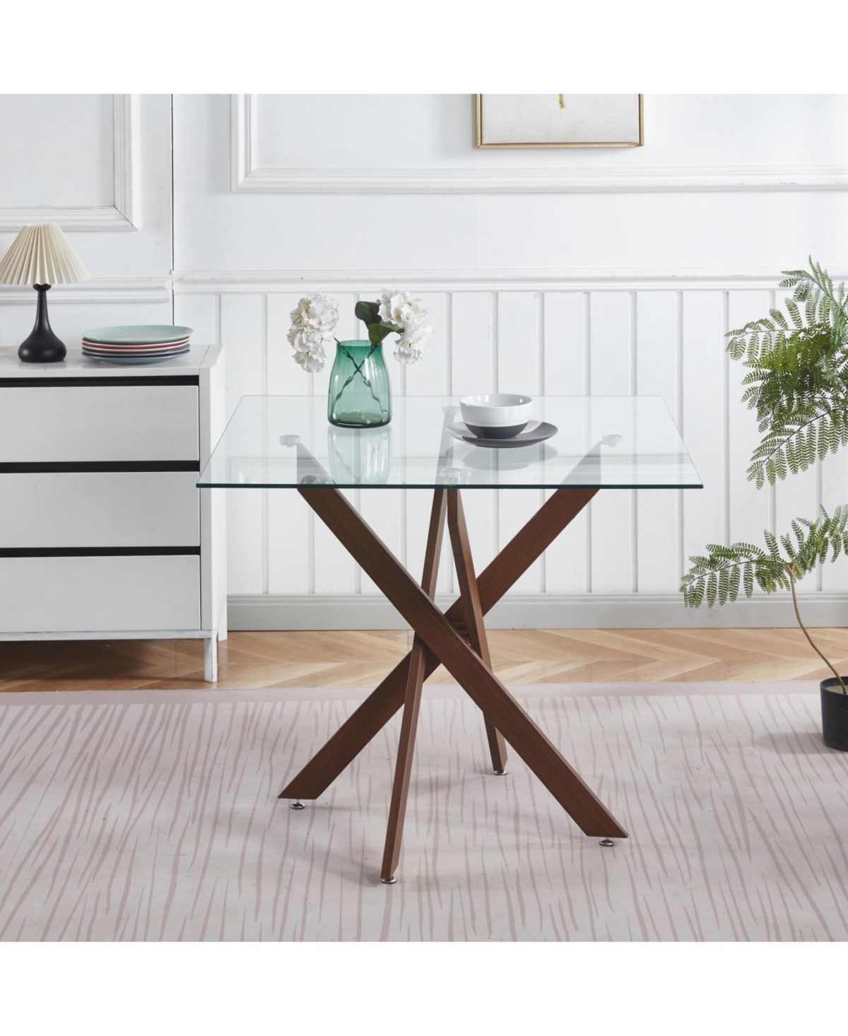 Click here for Streamdale Furniture Modern Glass Top Dining Table... prices