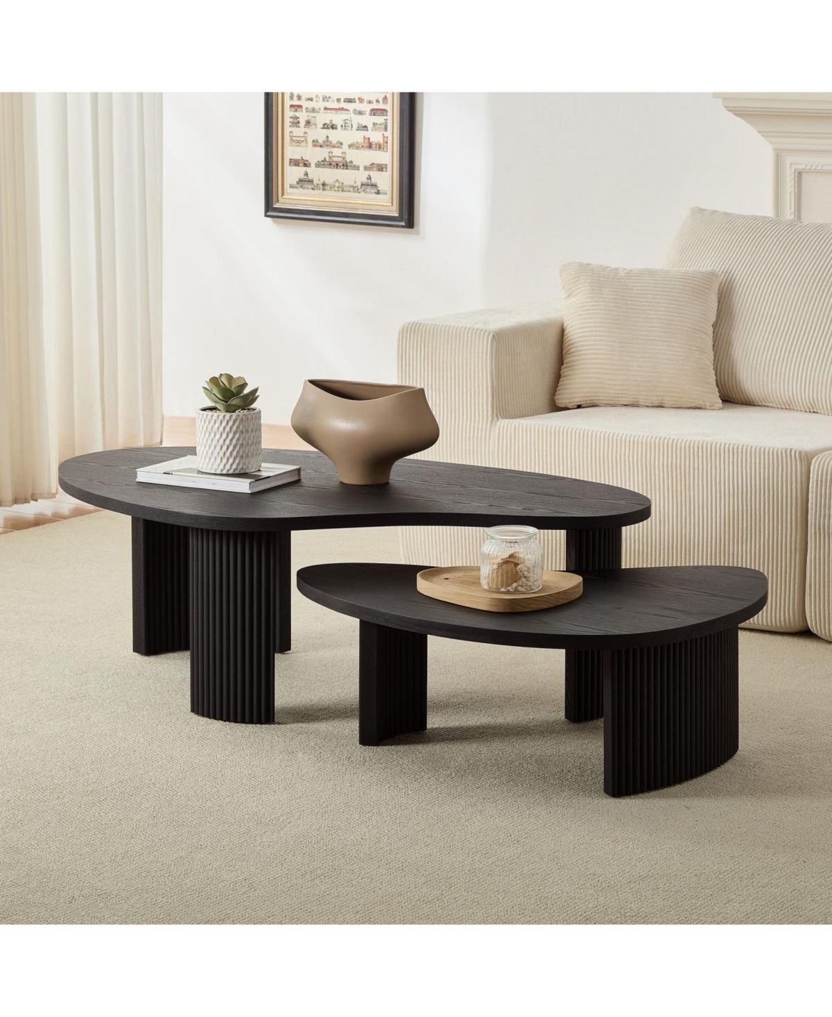 Click here for Streamdale Modern Irregular Coffee Table Set  Nest... prices