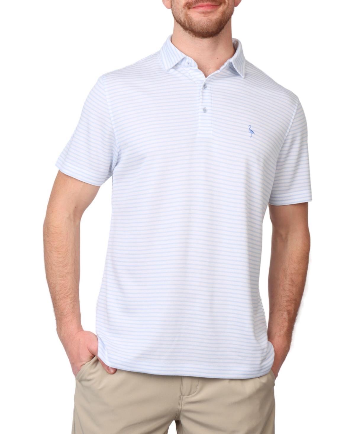 Click here for Tailorbyrd Mens Yarn Dye Stripes Modal Pique Polo... prices