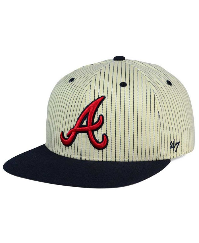 '47 Brand Atlanta Braves Woodside Captain Snapback Cap - Macy's