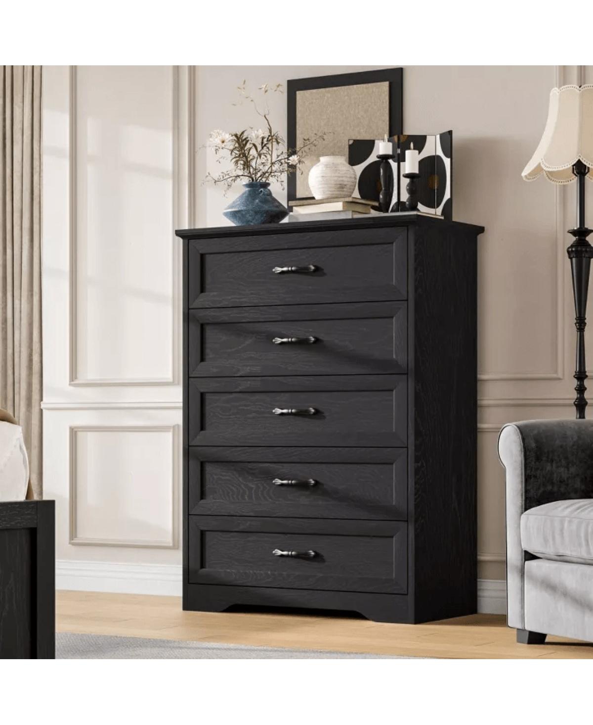 Click here for gaomon 5-Drawer Modern Dresser with Wide Metal Han... prices