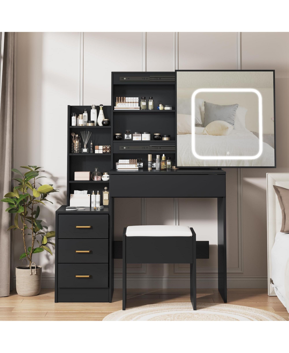 Click here for gaomon 4 Drawer Bedroom Dresser with Electrical Ou... prices