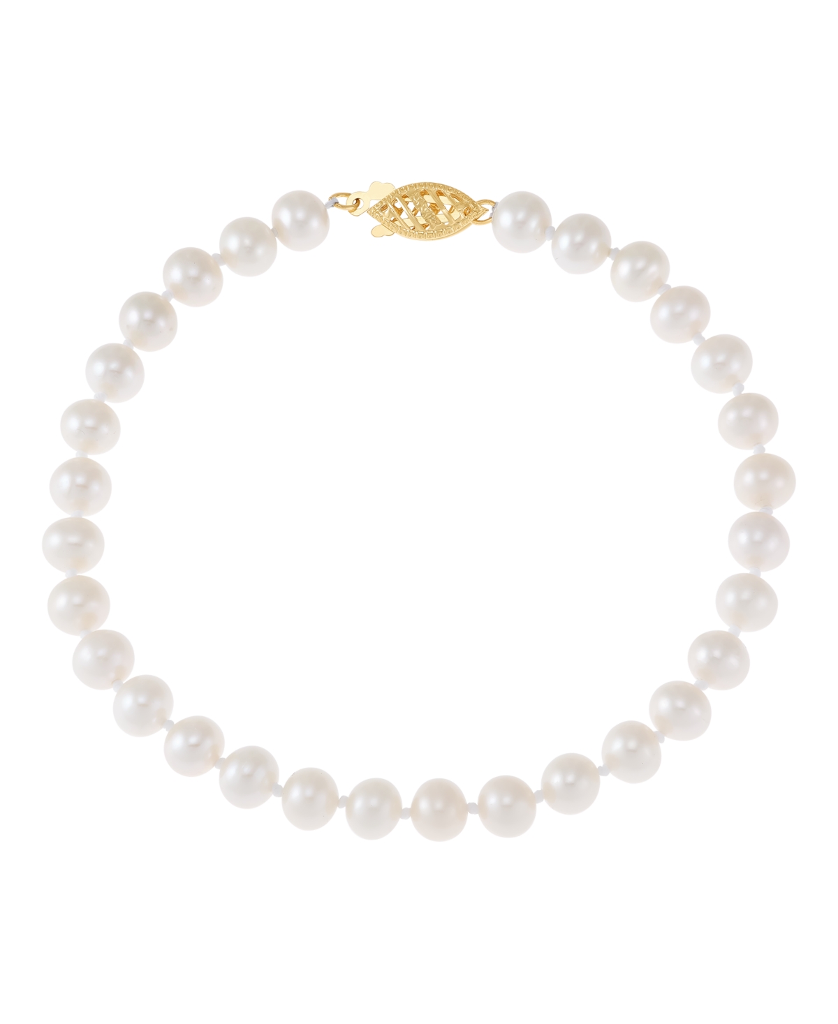 Click here for Honora White Cultured Freshwater Pearl (5-6mm) Bra... prices
