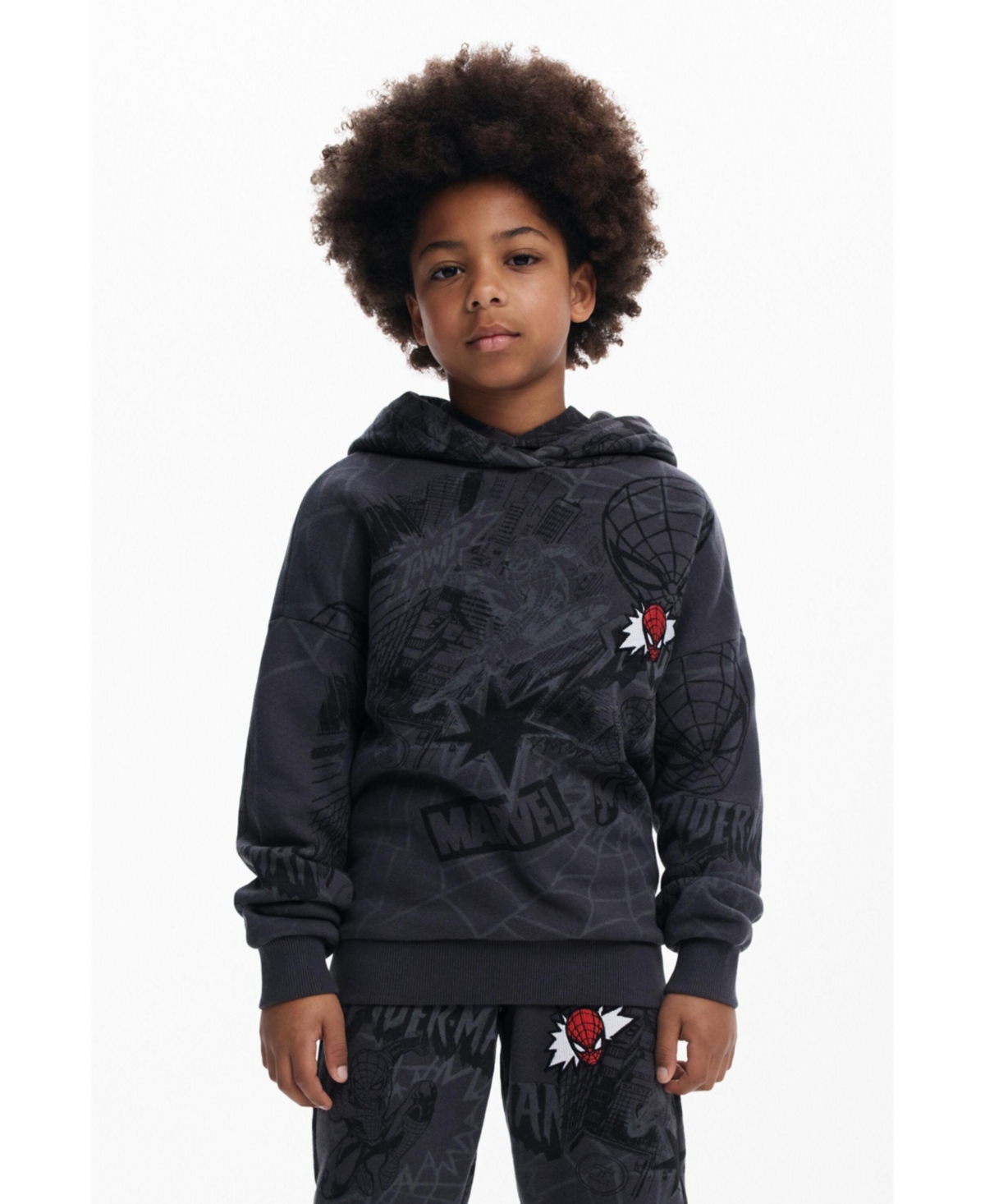 Click here for Desigual Boys Boyss Spiderman web sweatshirt - Lig... prices