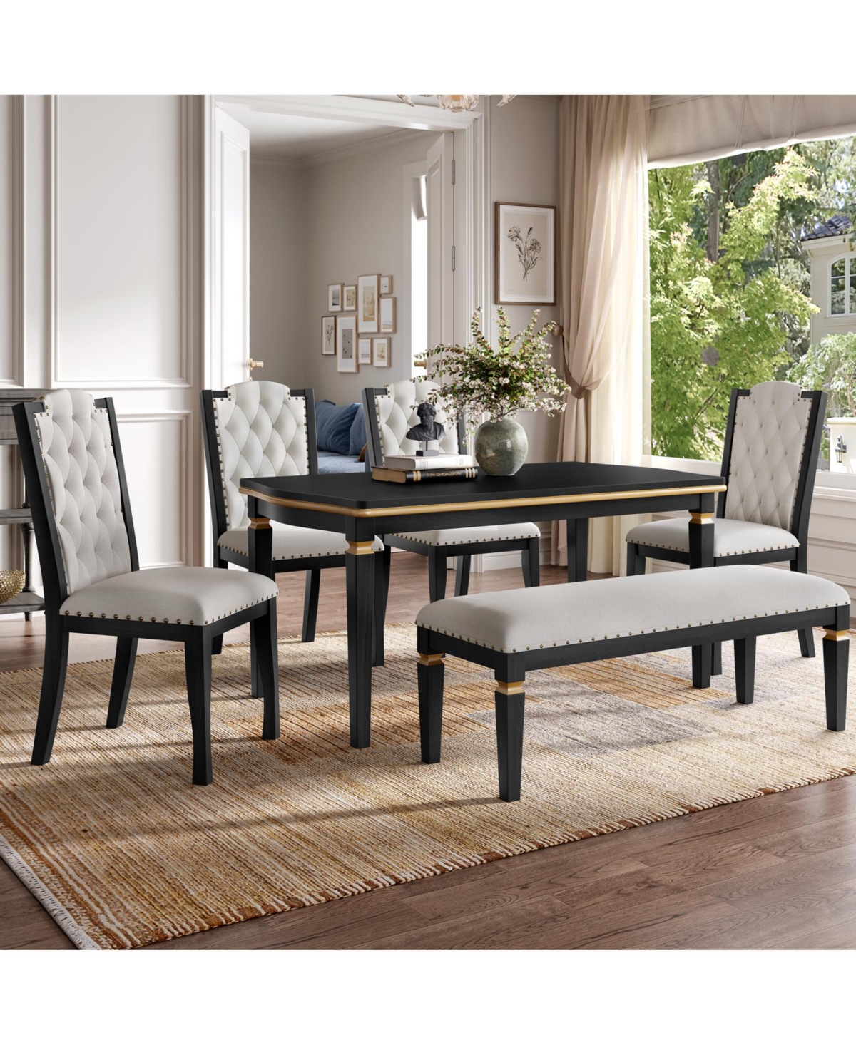 Click here for Streamdale Furniture 6-Piece Dining Table Set- 60&... prices