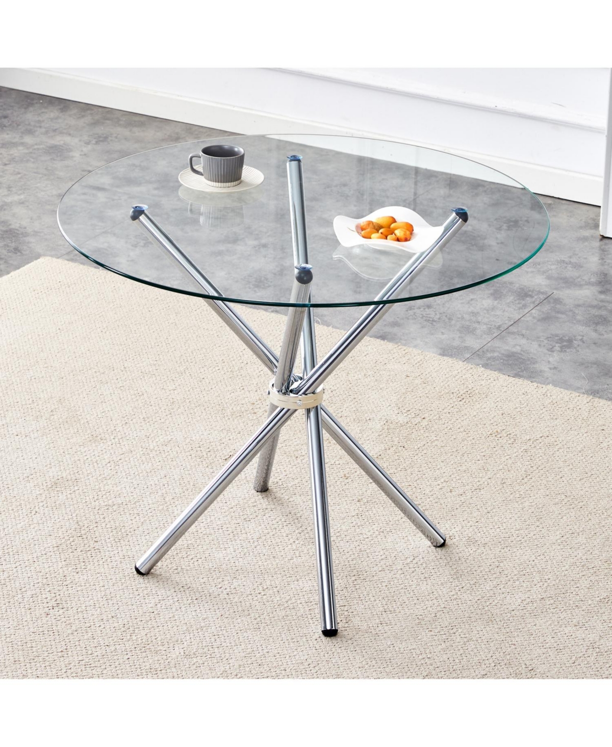 Click here for Streamdale Furniture Unique Round Glass Dining Tab... prices