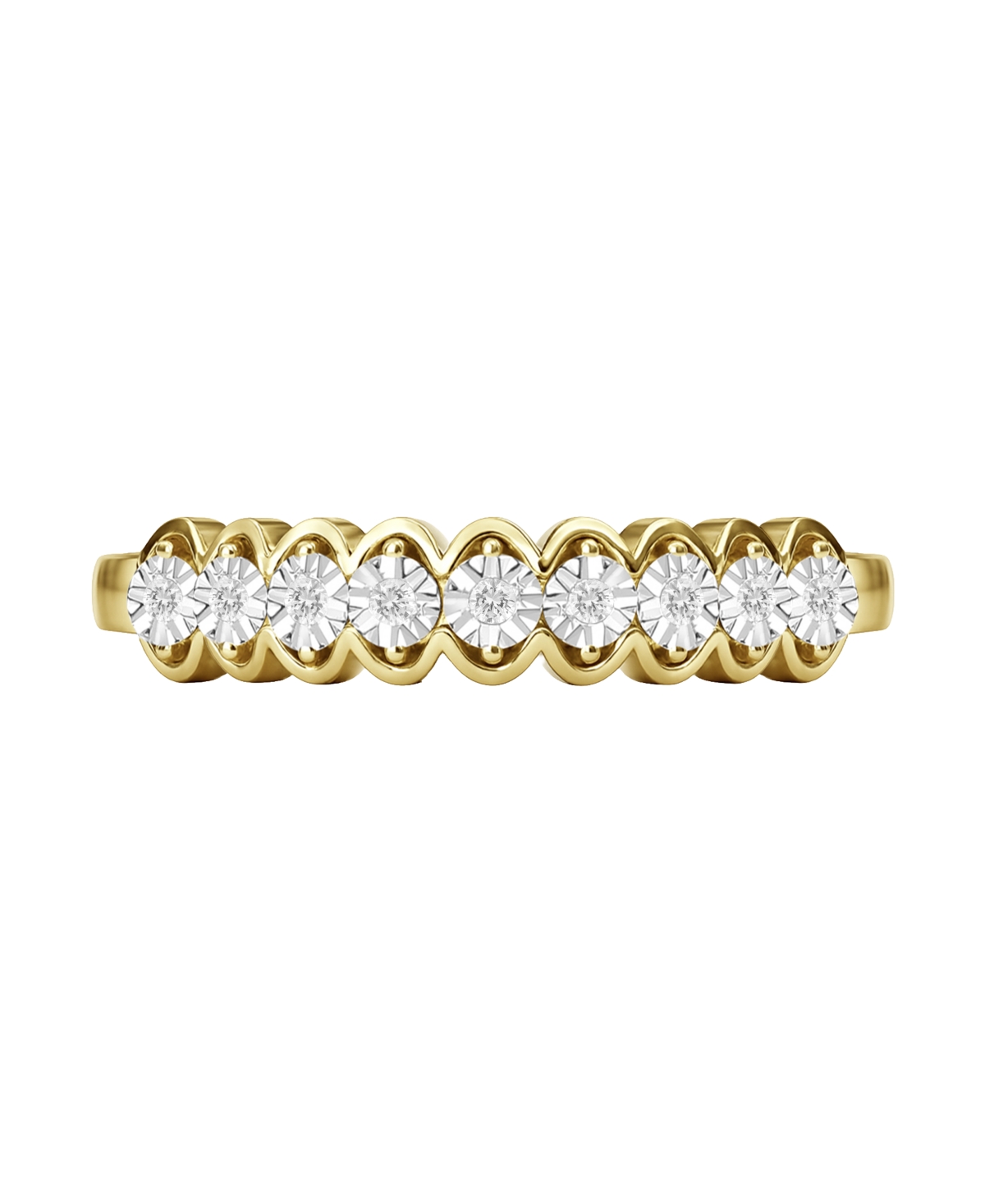 Click here for Macys Diamond Ring (1/10 ct. t.w.) in 14k Gold Ove... prices