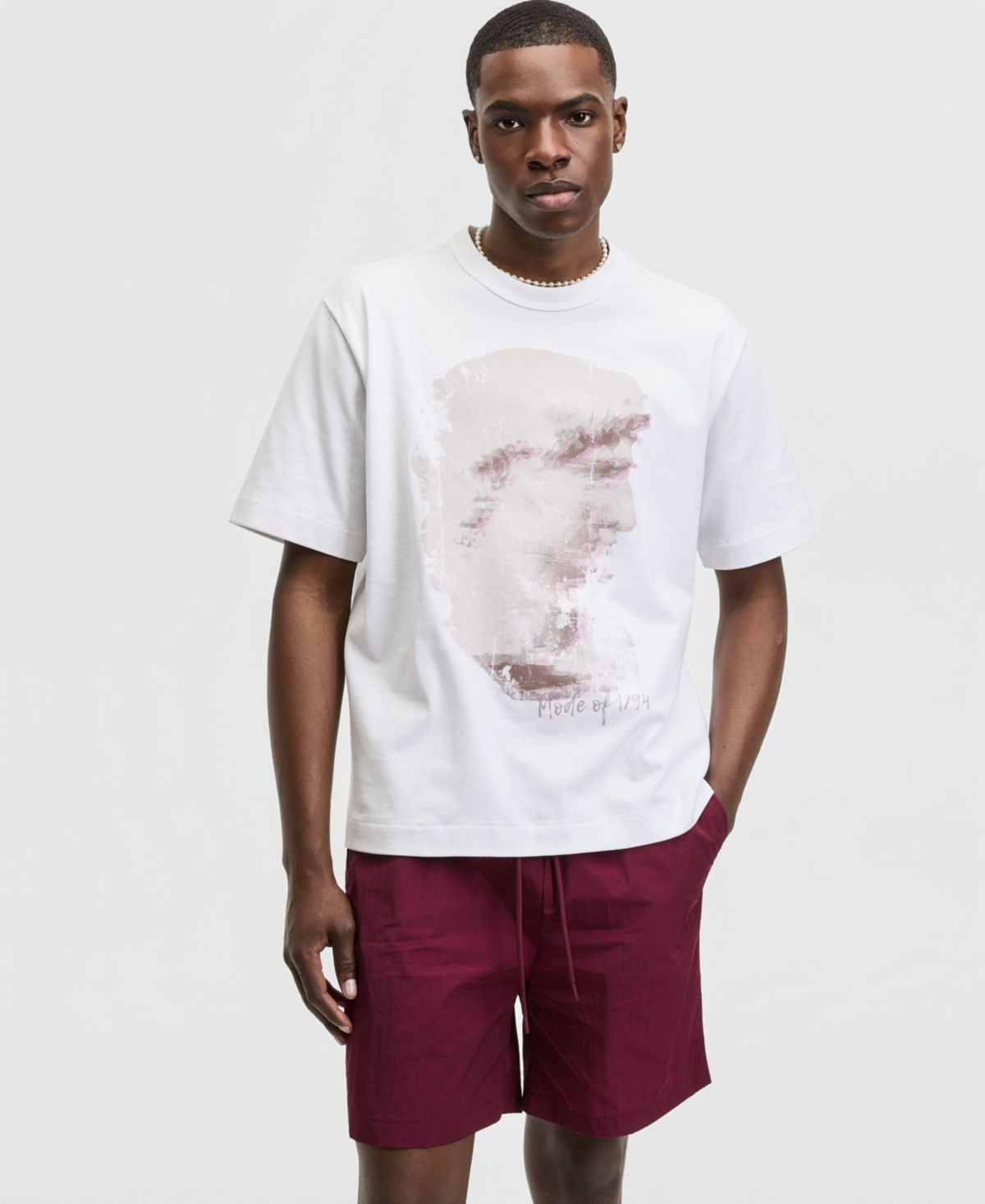 Click here for Mode of One Mens Relaxed-Fit Statue Graphic T-Shir... prices