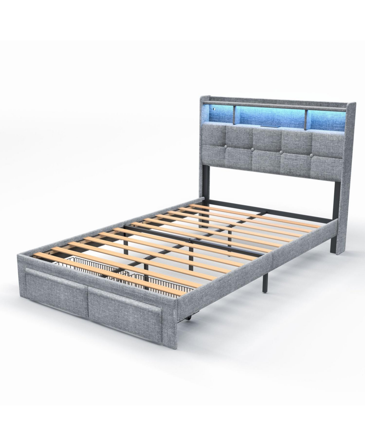 Click here for Streamdale Furniture Full Bed with Led lighting -... prices