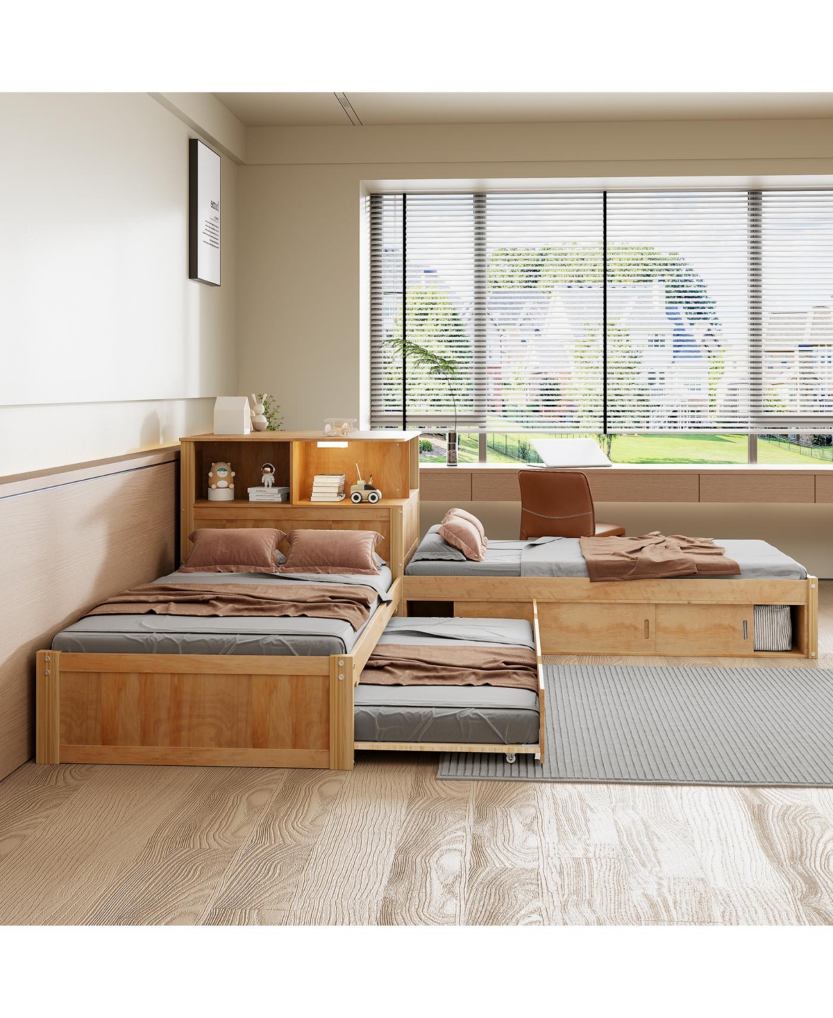 Click here for Streamdale Twin L-Shaped Platform Bed with Storage... prices