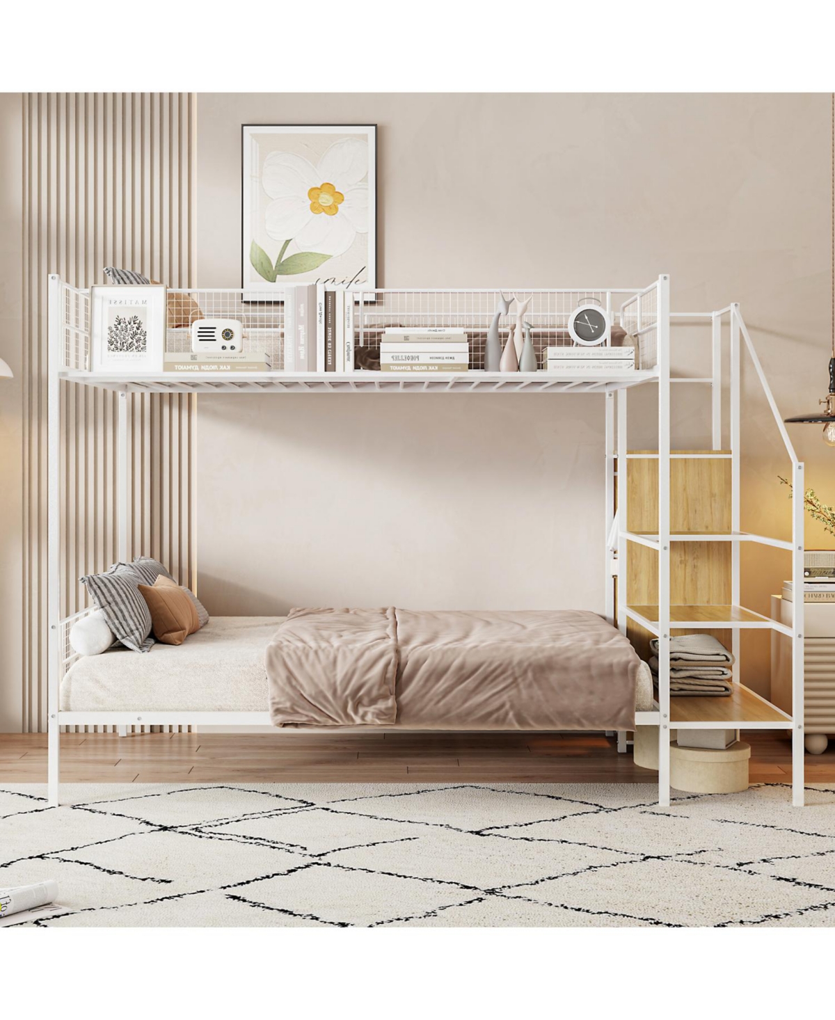 Click here for Streamdale Furniture Twin over Full Metal Bunk Bed... prices