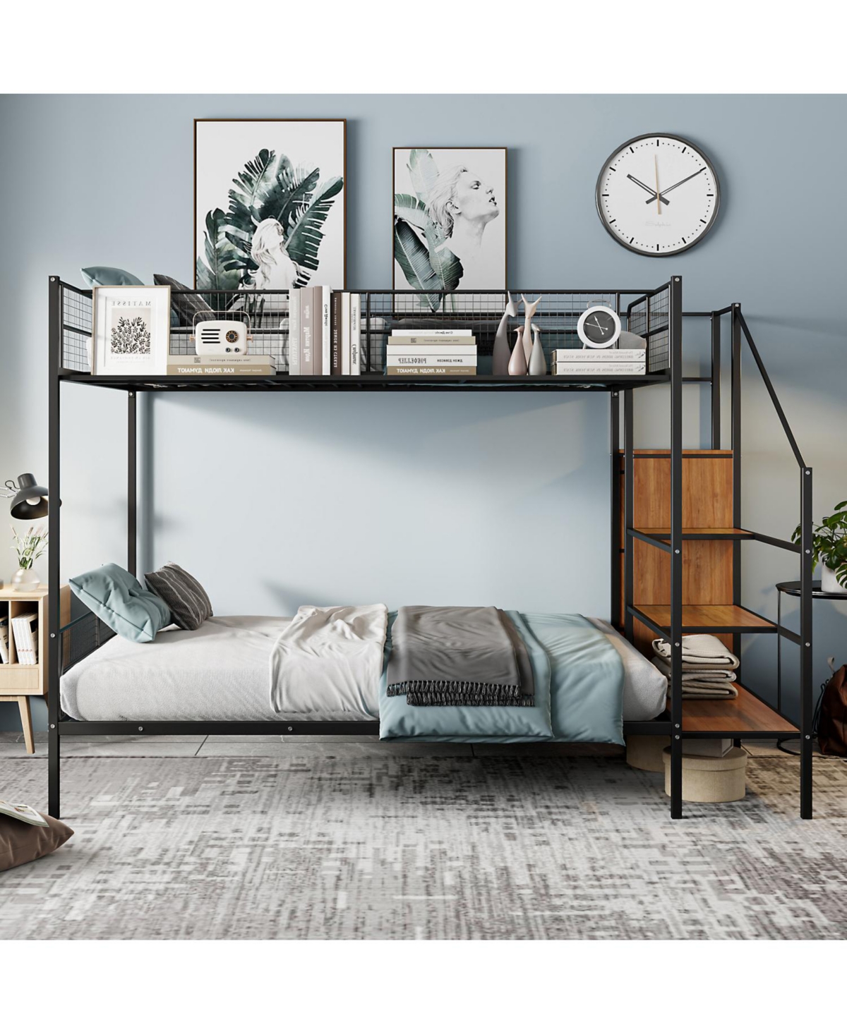 Click here for Streamdale Furniture Twin over Full Metal Bunk Bed... prices