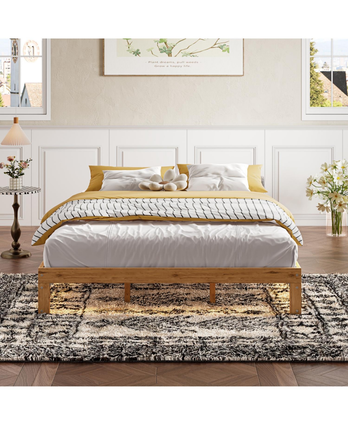 Click here for Streamdale Furniture Queen Wood Platform Bed  No B... prices