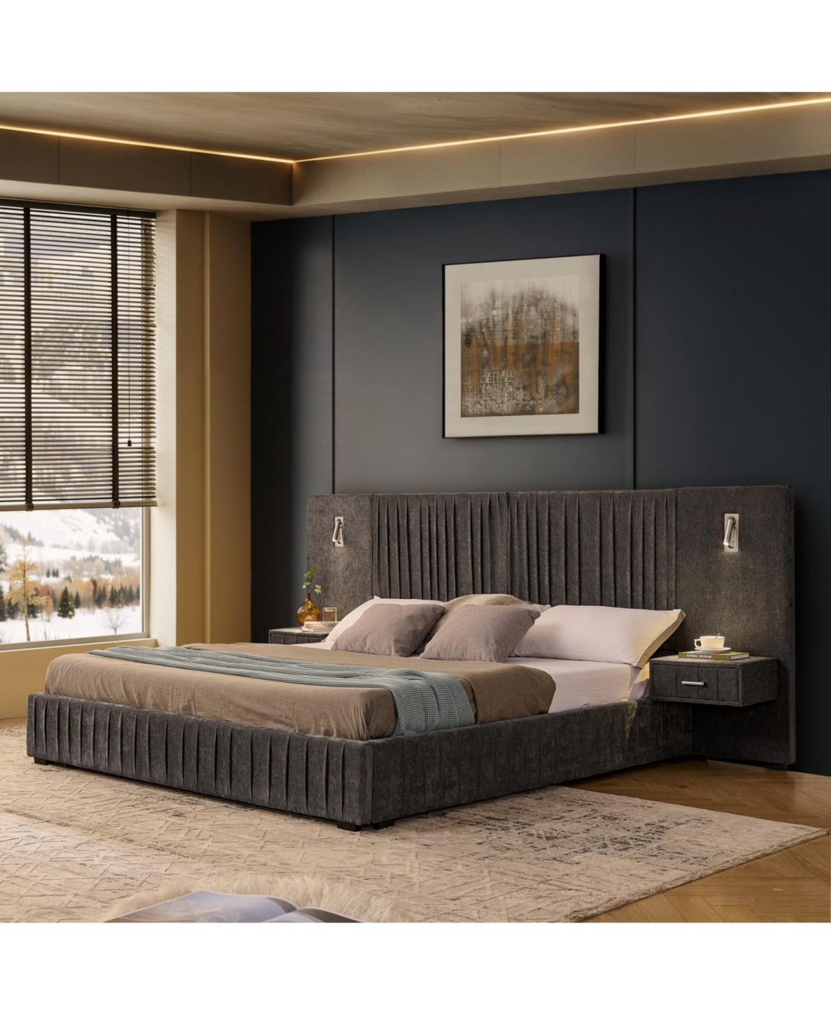 Click here for Streamdale Furniture King Size Upholstered Bed Fra... prices