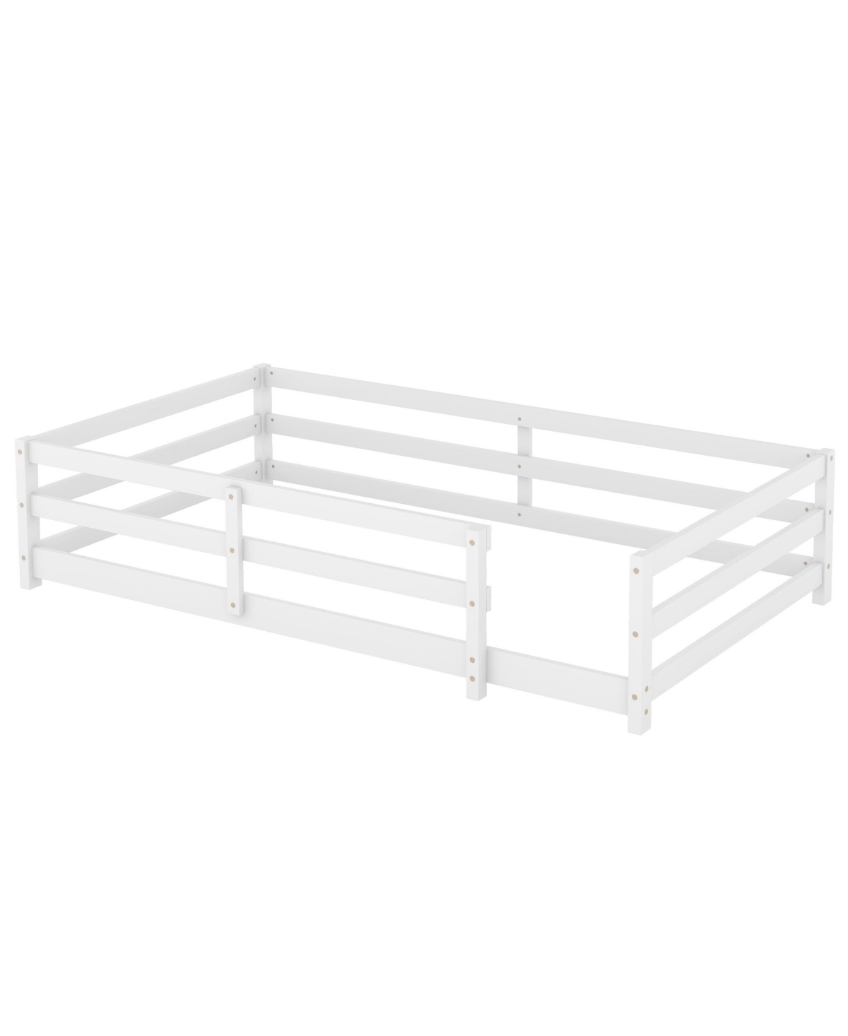 Click here for Cesicia Pine Wood Twin Size Kids Floor Bed  Long-L... prices