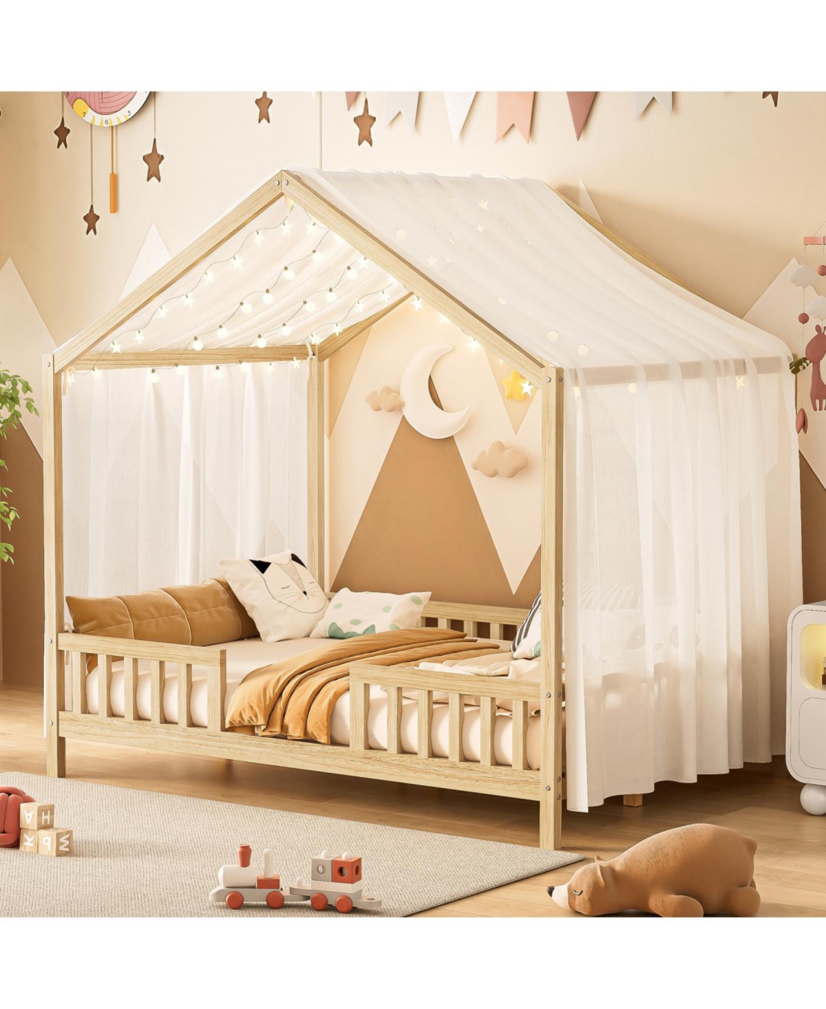 Click here for Streamdale Furniture Montessori Floor Bed with Can... prices