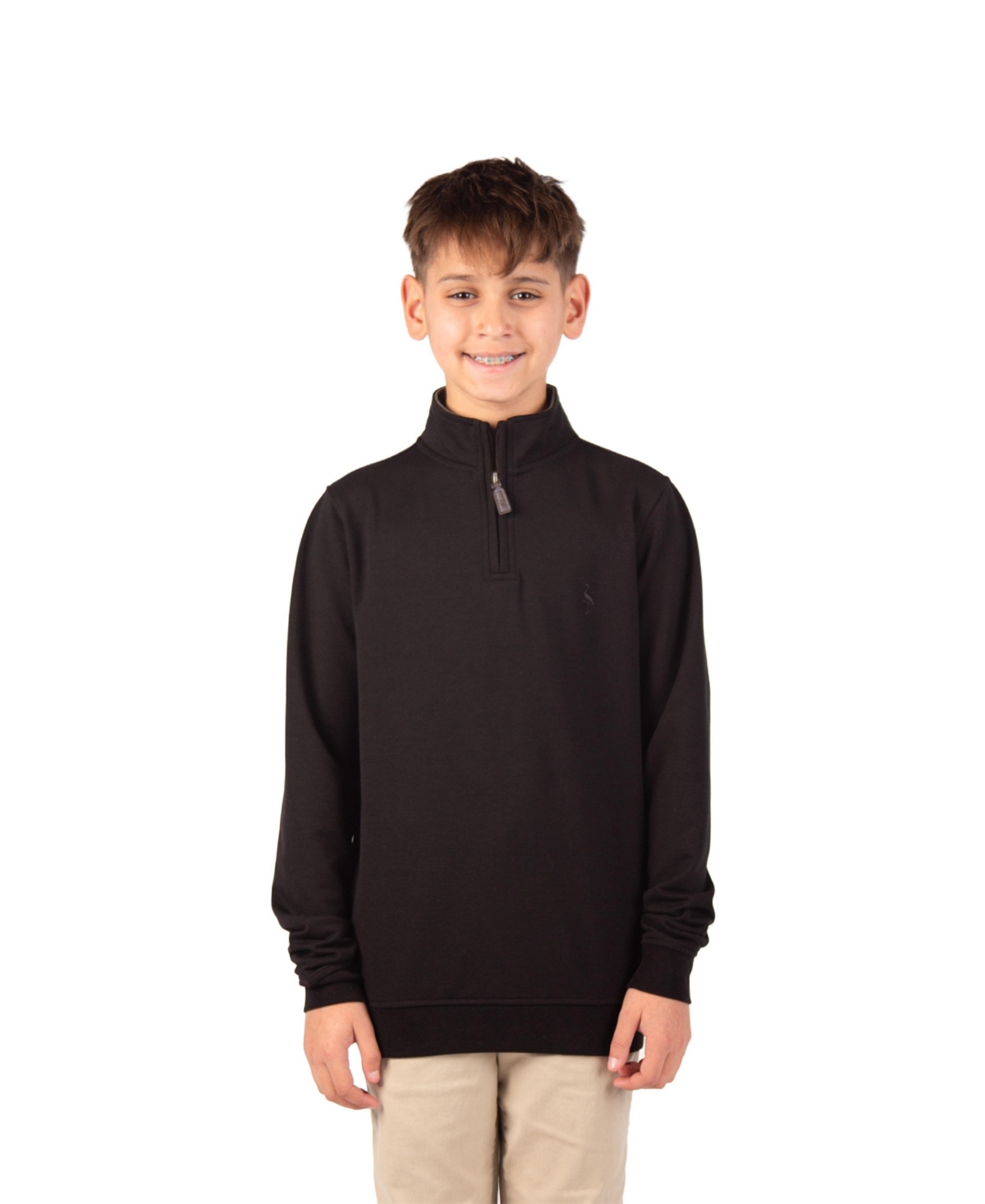 Click here for Tailorbyrd Boys Fleece Quarter Zip - Black prices
