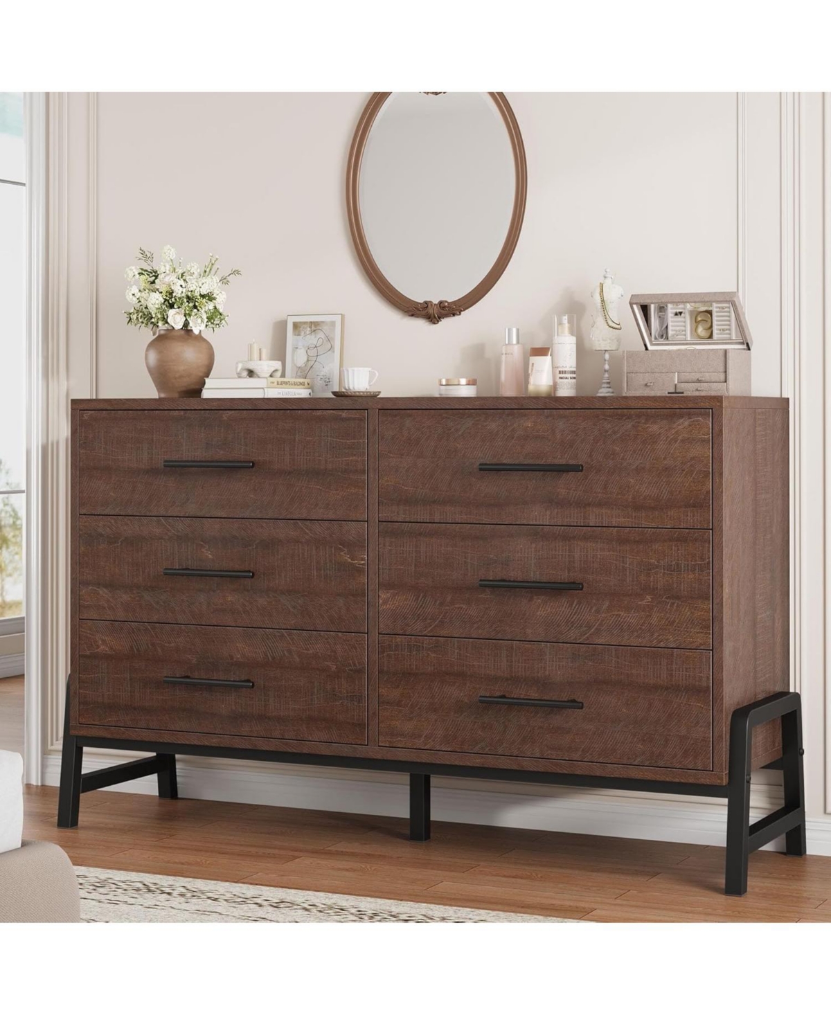 Click here for gaomon Brown 52 Inch 6-Drawer Freestanding Dresser... prices