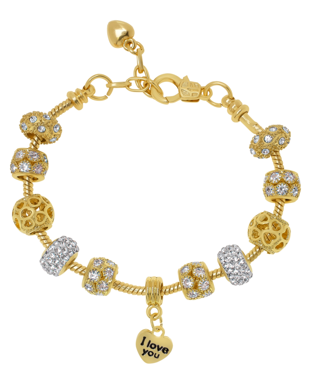 Click here for Macys I Love You Crystals Stone Charm Bracelet - Y... prices