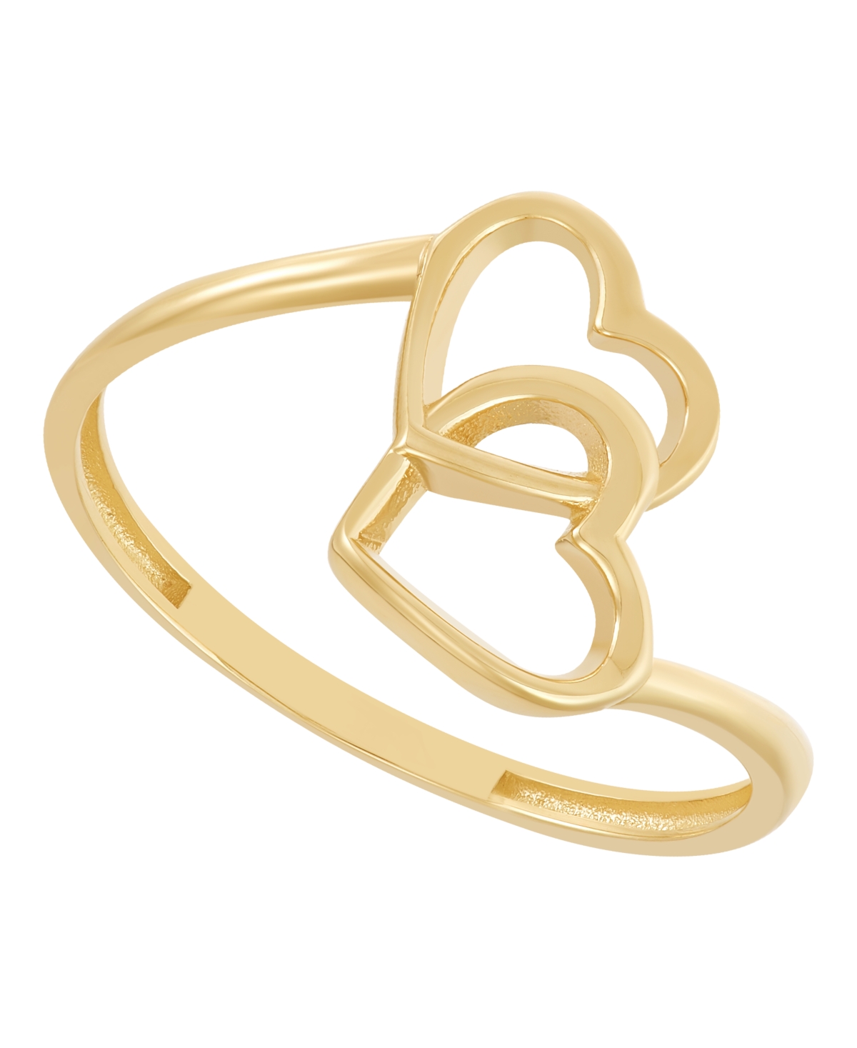 Click here for Macys Double Heart Bypass Ring in 10k Yellow Gold... prices