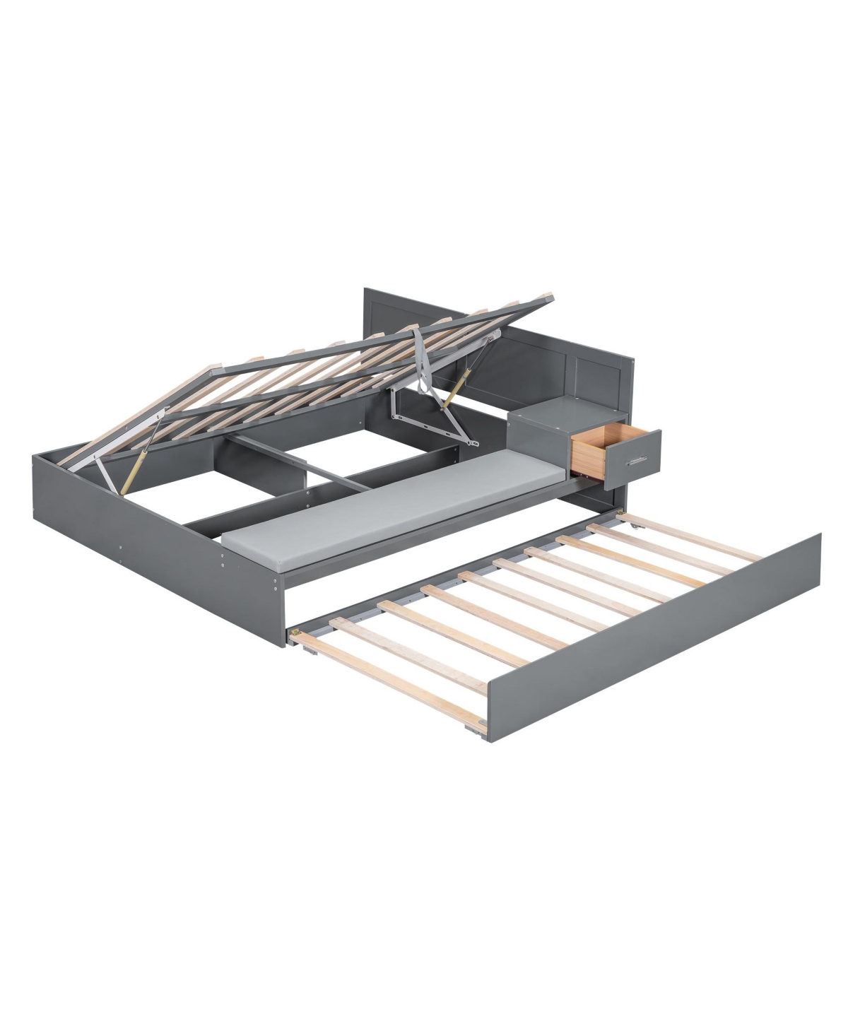 Click here for Boyel Living Full Size Wood Storage Hydraulic Plat... prices