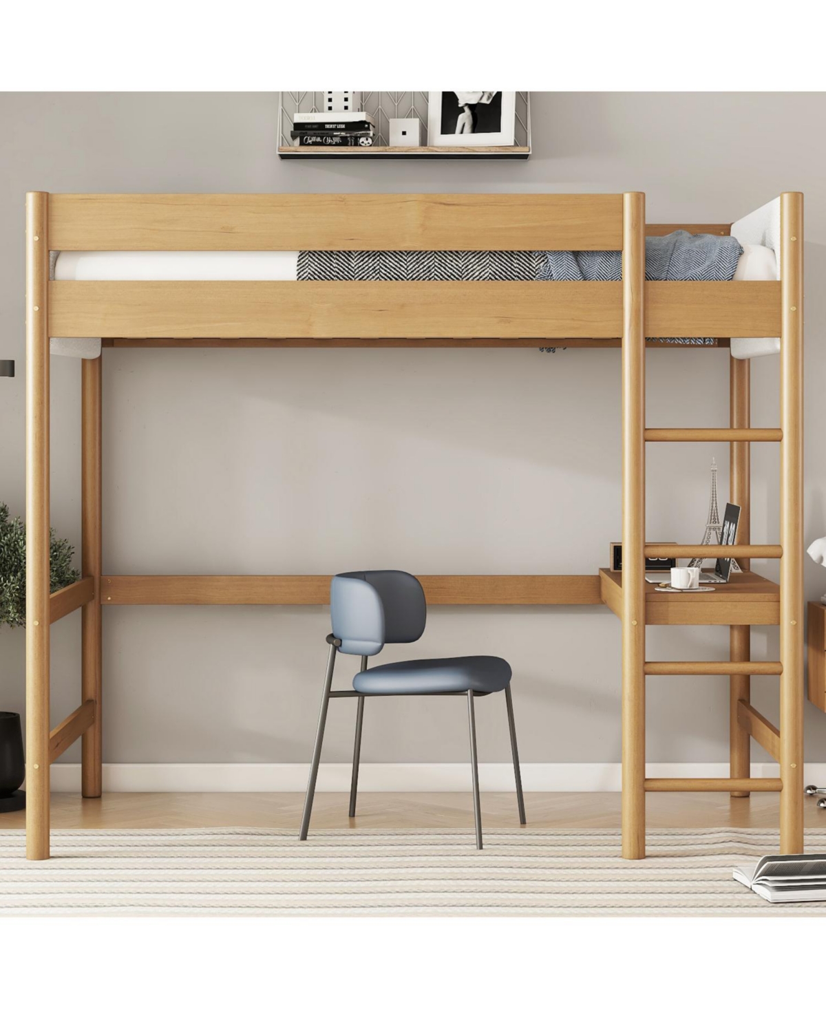 Click here for Streamdale Furniture Upholstered Twin Loft Bed wit... prices