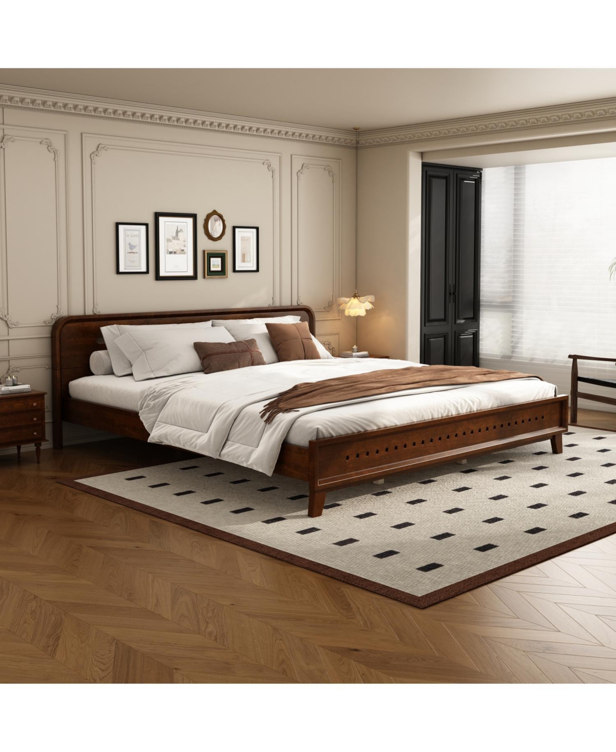 Click here for Streamdale Furniture Pine Solid Wood King Bed - Da... prices