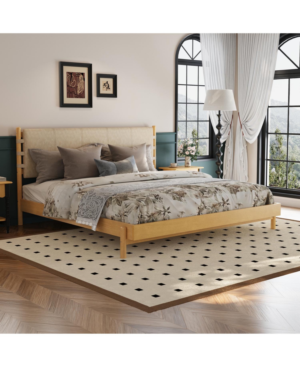 Click here for Streamdale Furniture Streamdale King Beige Mid-Cen... prices