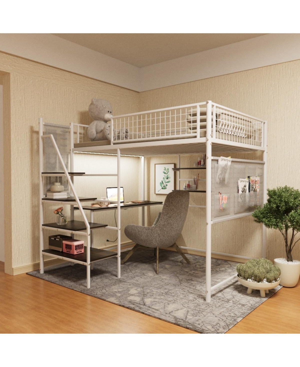 Click here for Streamdale Furniture loft metal bed with white for... prices