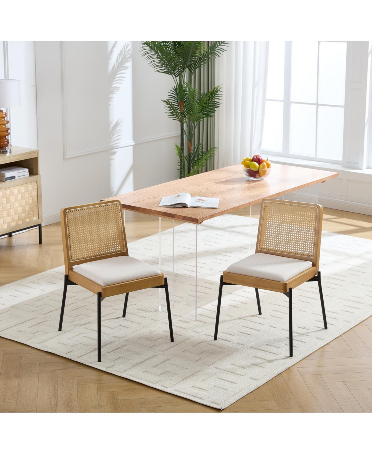 Click here for Streamdale Furniture Mid-Century Linen Dining Chai... prices