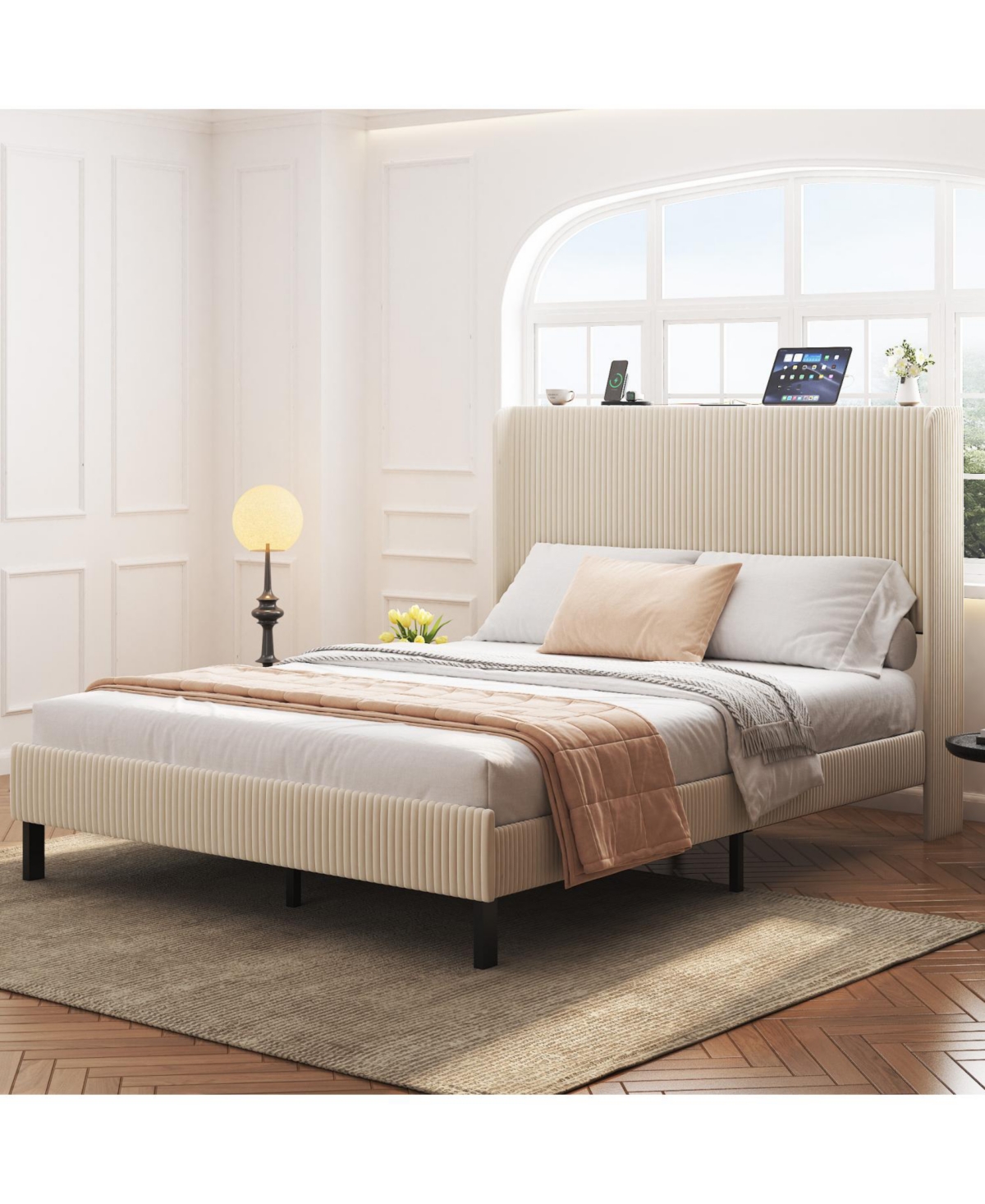 Click here for Streamdale Furniture Queen Platform Bed with Charg... prices