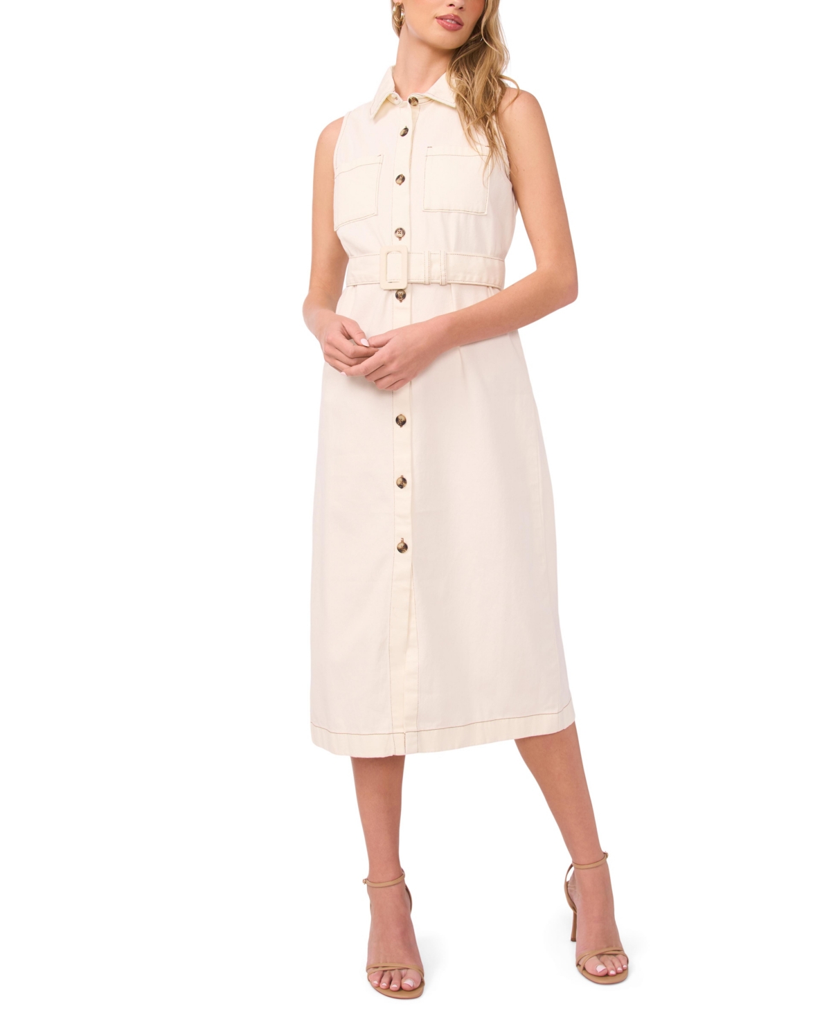 Click here for Vince Camuto Womens Collared Neck Dress - Antique... prices