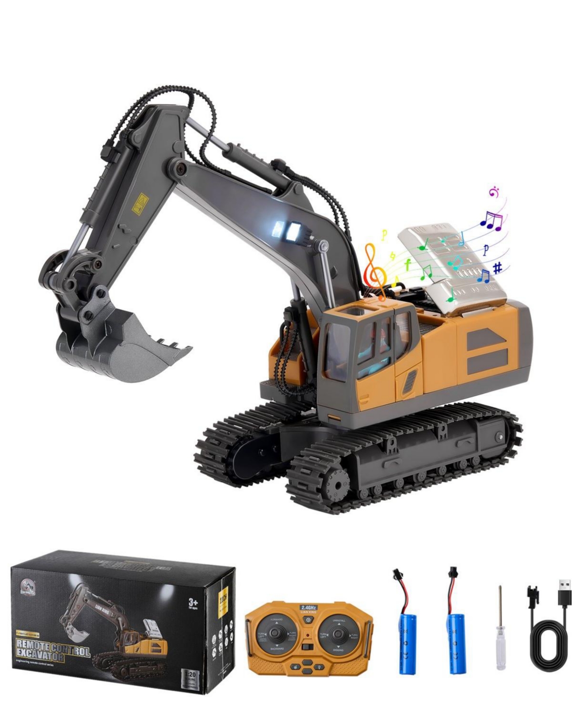 Click here for Mecale Rc Excavator Toy  11-Channel 1:20 Scale Dig... prices
