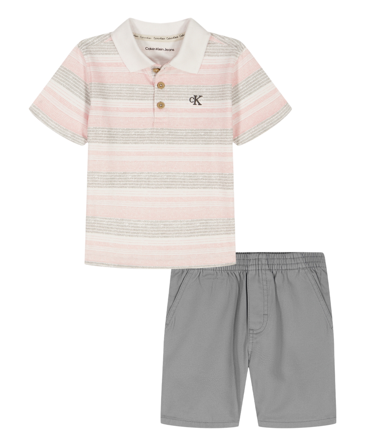 Click here for Calvin Klein Boys Toddler 2T-4T Striped Polo Shirt... prices