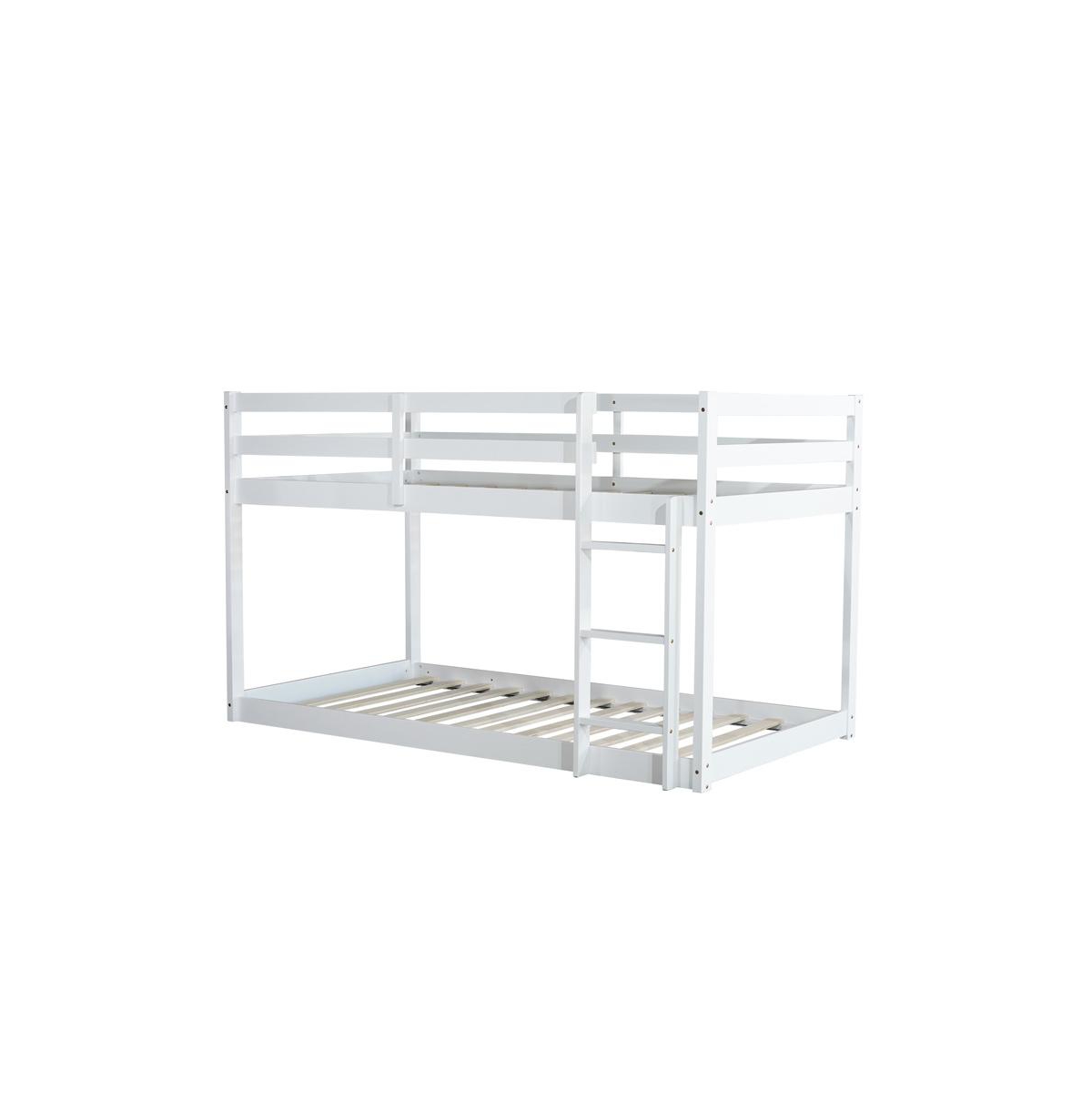 Click here for Cesicia Bunk Bed with Ladder Solid Rubber Wood Flo... prices