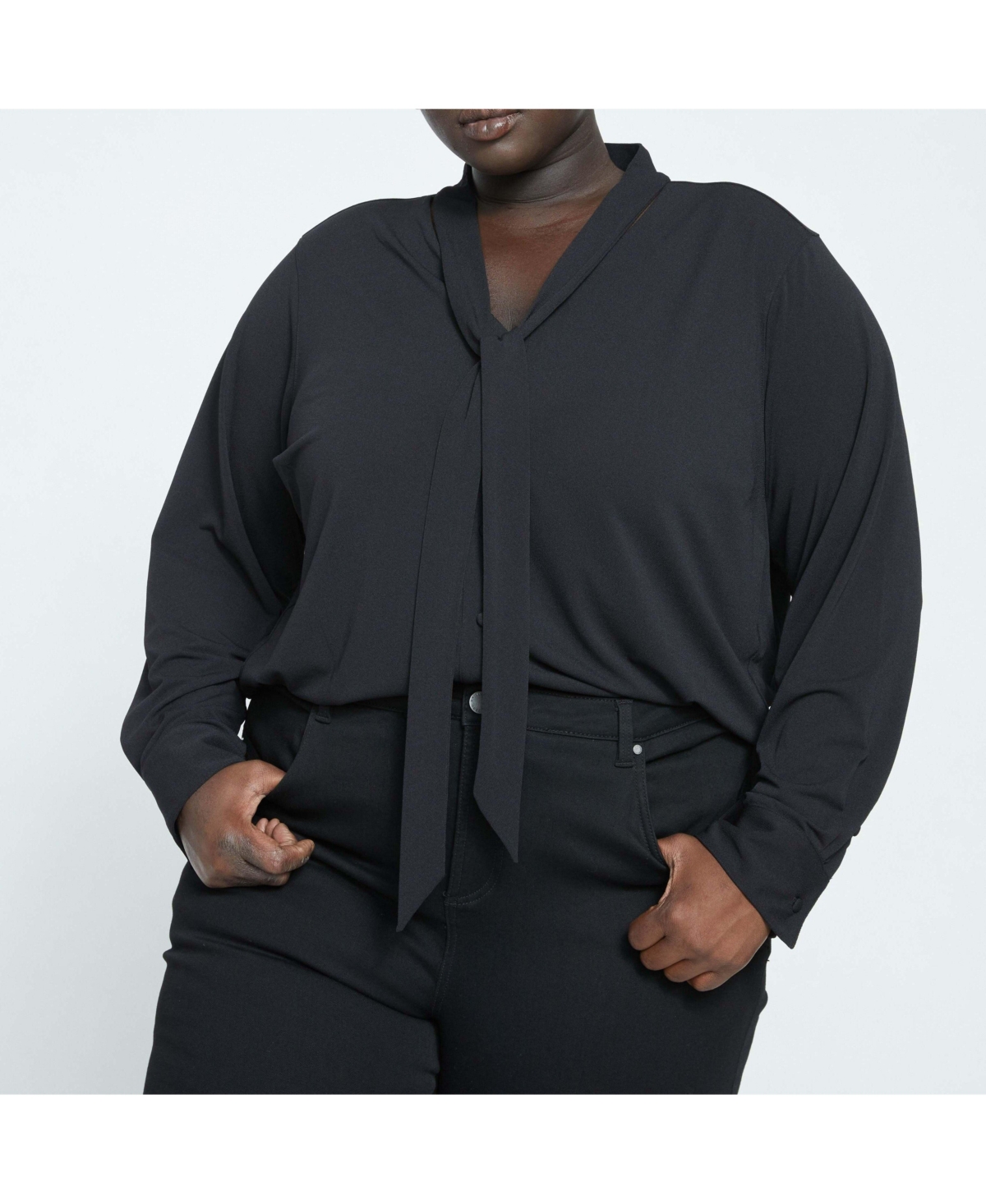 Click here for Universal Standard Plus Size Crepe Jersey Long Sle... prices