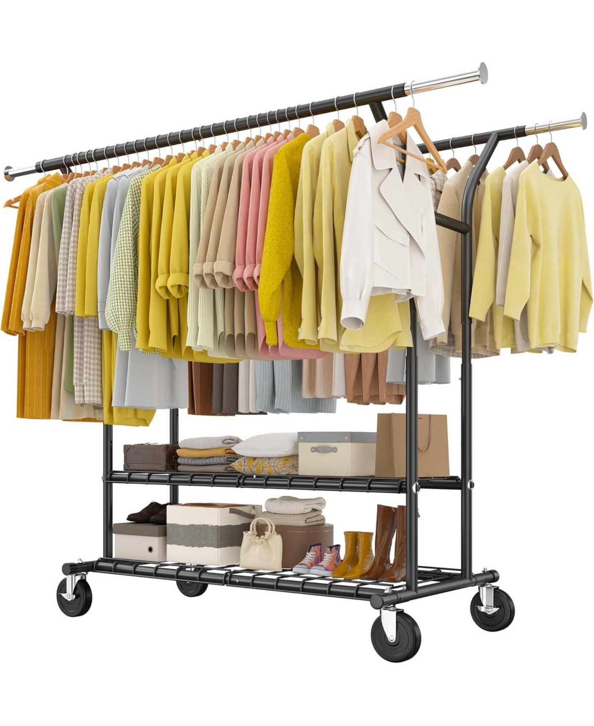 Click here for Raybee 74" W Heavy Duty Clothes Rack  Double... prices