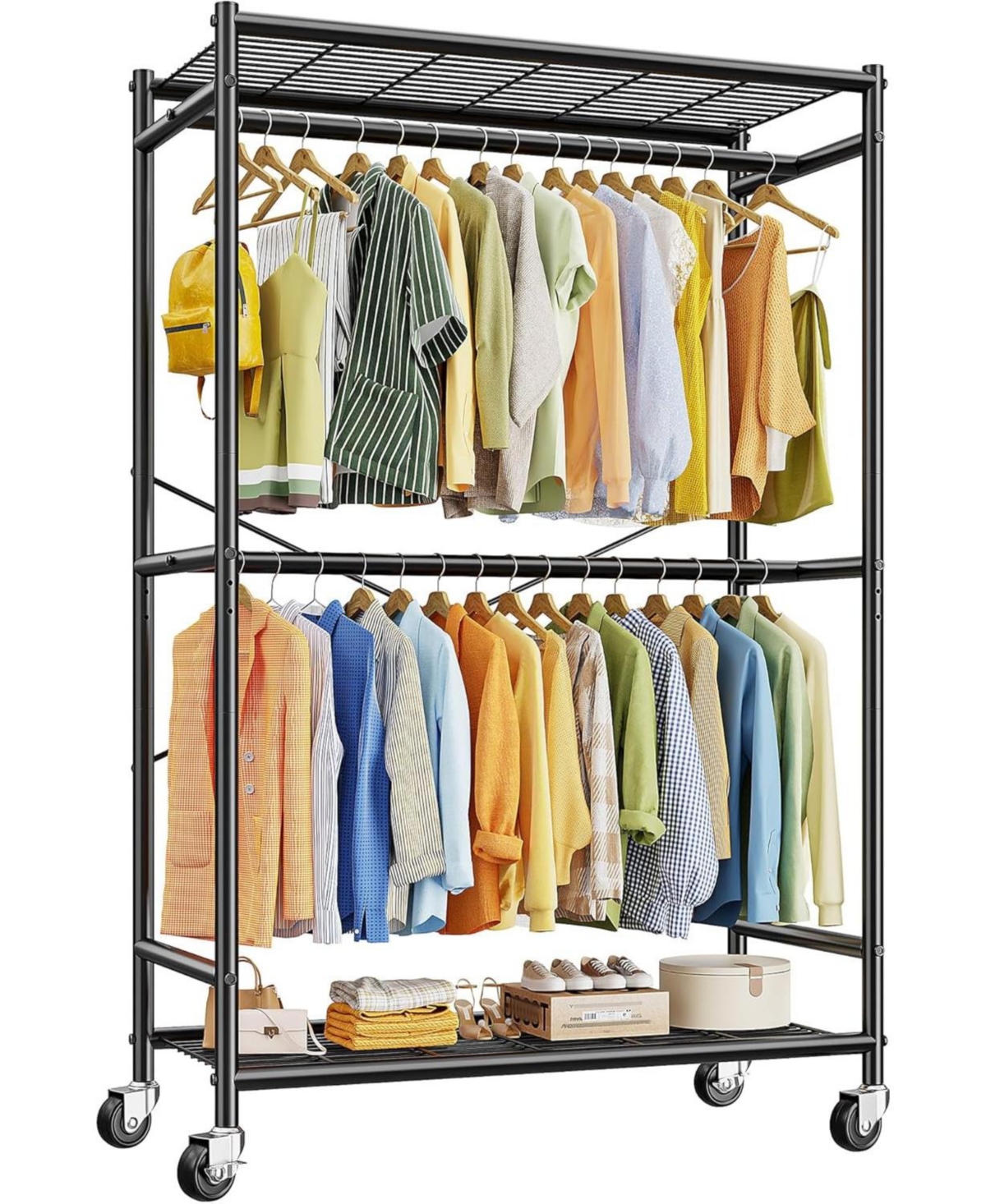 Click here for Raybee 80.32" H Clothes Rack Rolling Clothing... prices
