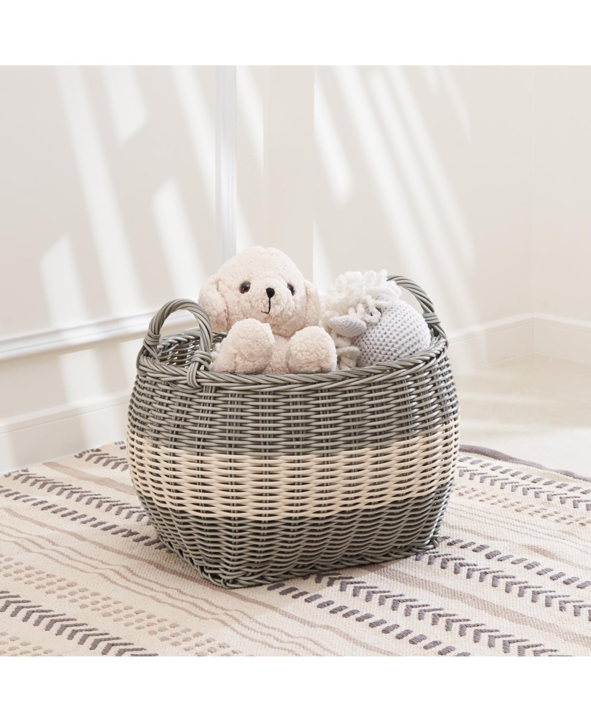 Click here for Rainsken Oval Resin Resin Woven Hamper Basket  wit... prices