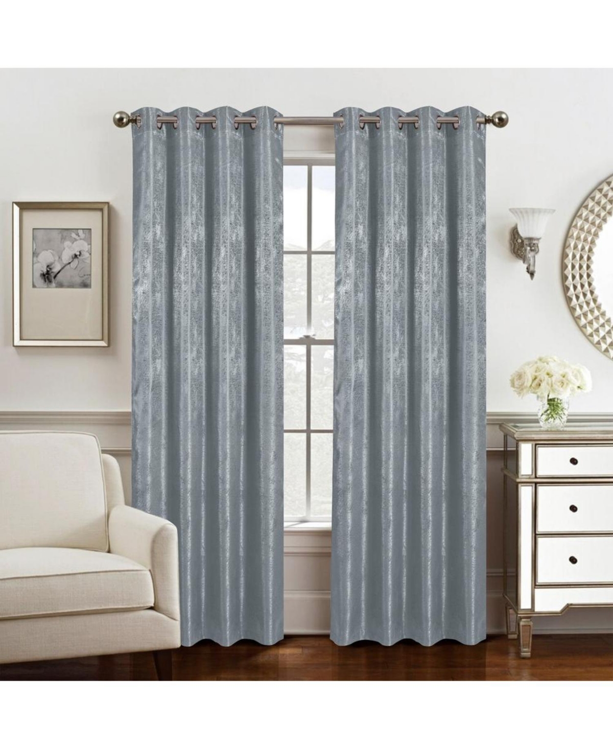 Click here for Olivia Gray Roxy Two Tone Jacquard Grommet Single... prices