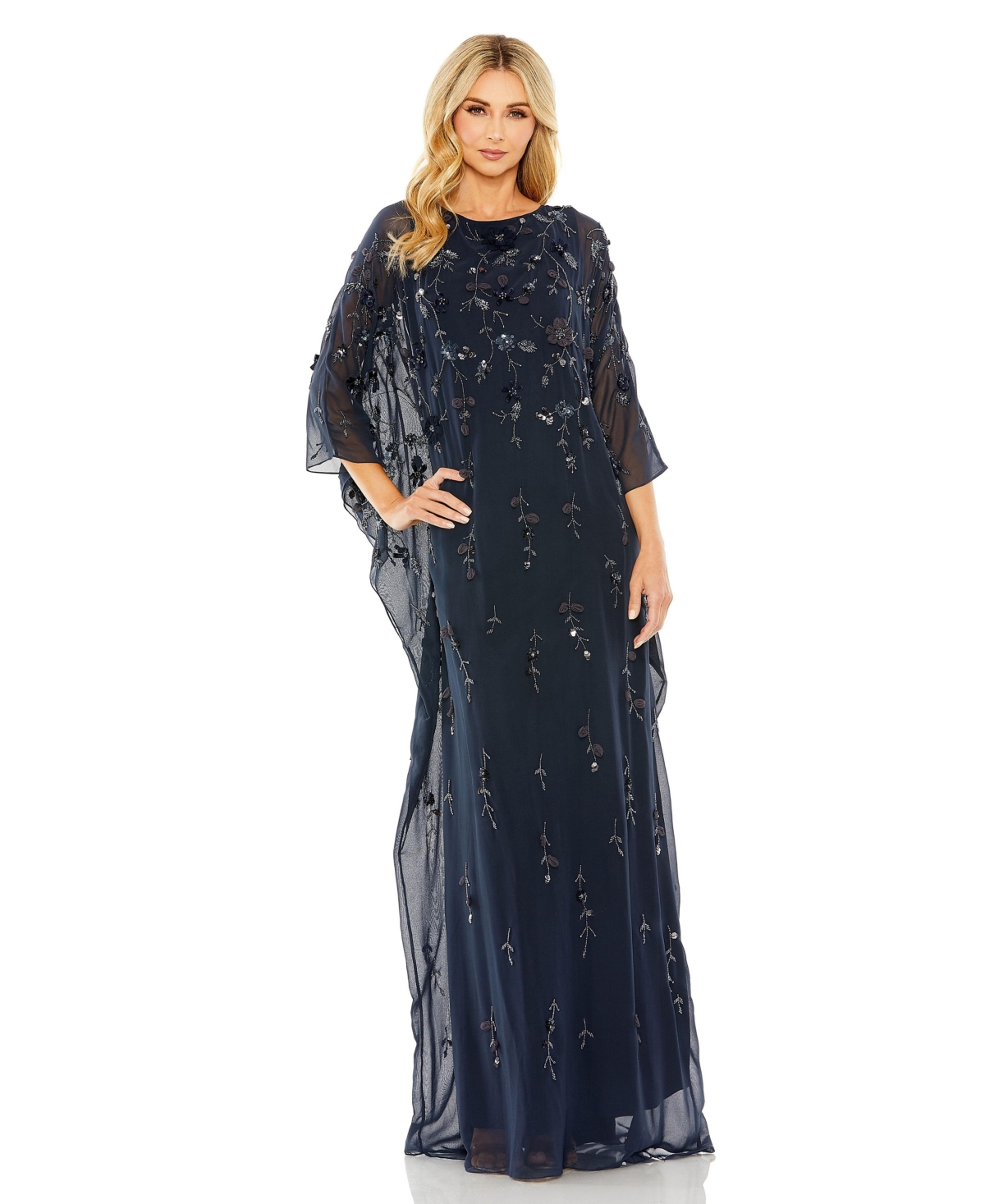 Click here for Mac Duggal Womens Floral Embellished Trapeze Gown.... prices