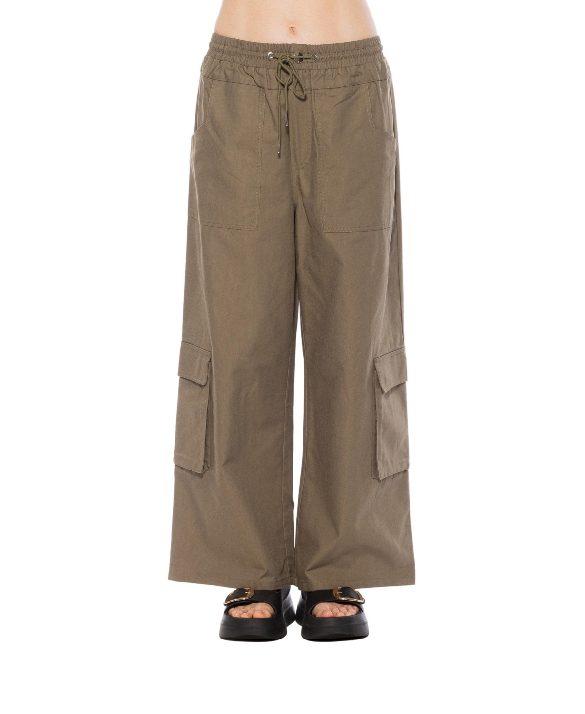 Click here for Alexia Admor Womens Evren Drawstring Cargo Pants -... prices