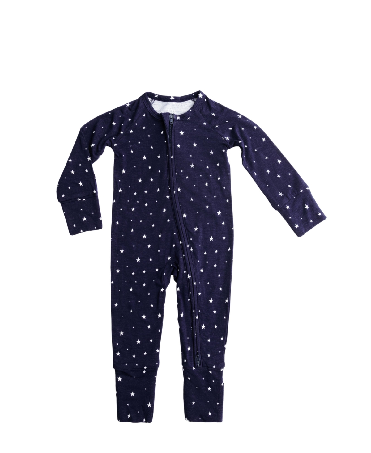 Click here for Kindred Bravely Zip Up Baby Pajamas - Navy stars prices