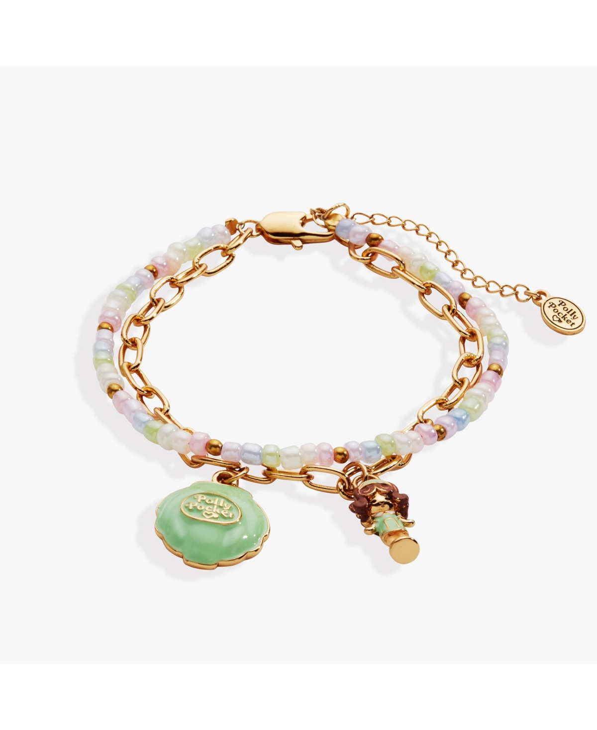 Click here for Alex and Ani Polly Pocket 2 Row Charm Bracelet - L... prices