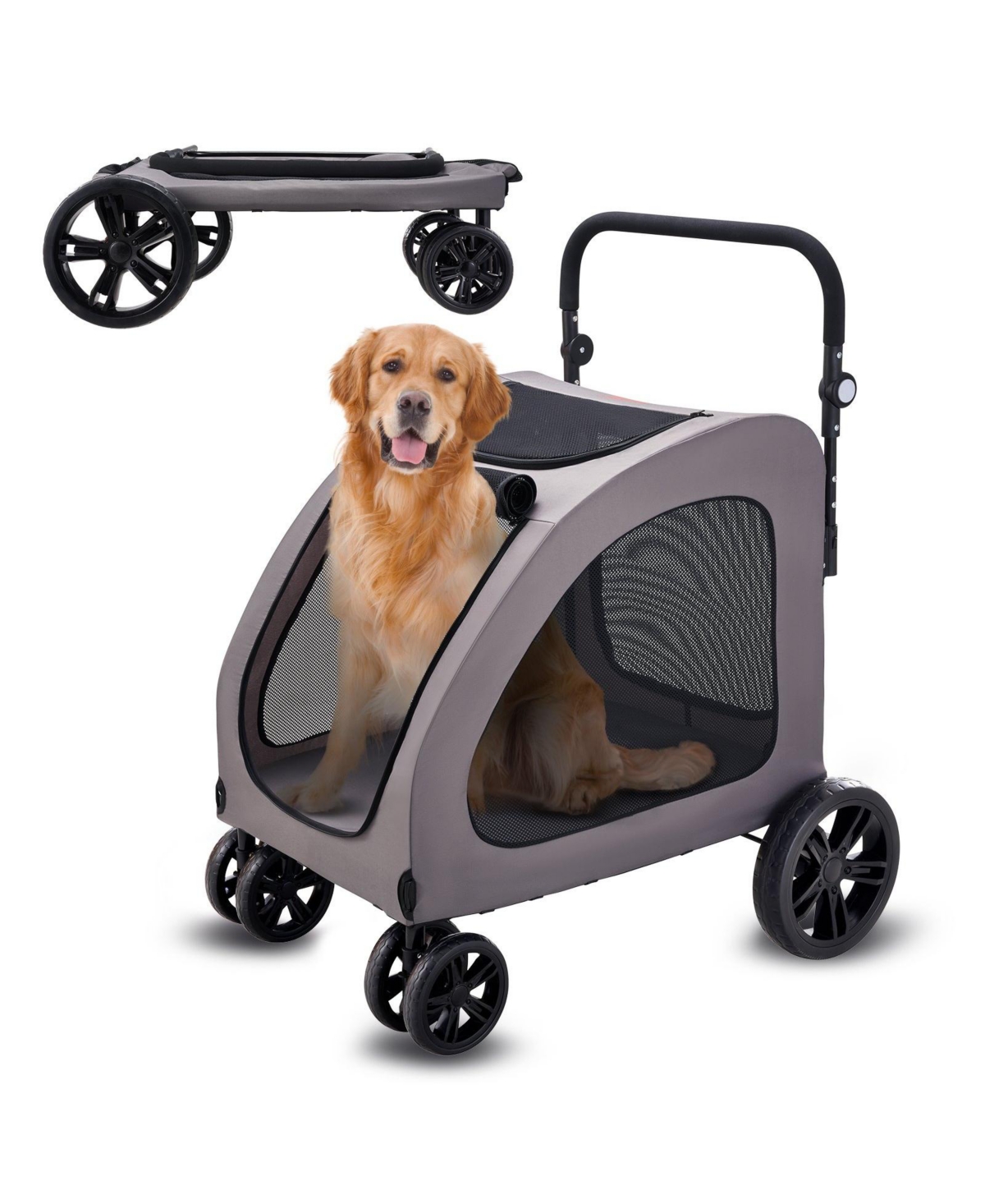 Click here for Heavy-Duty Pet Stroller with Adjustable Handle  Ho... prices