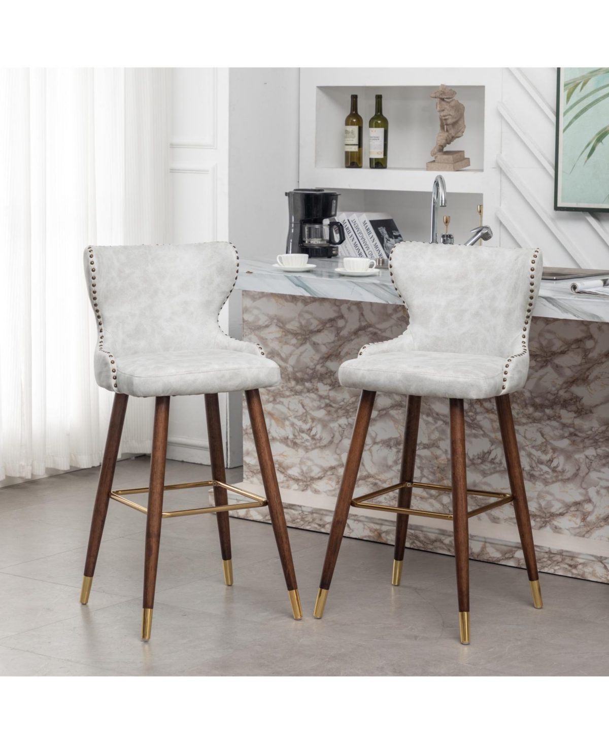 Click here for Streamdale Furniture Elegant Mid-Century Barstools... prices