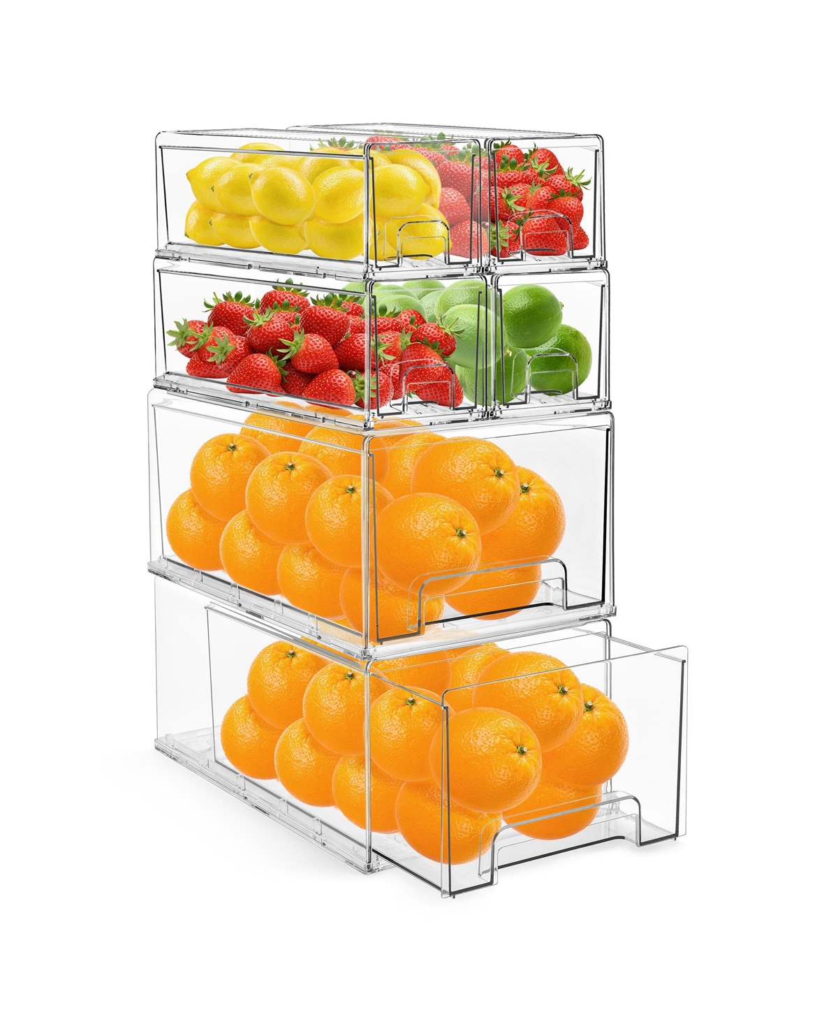 Click here for Sorbus 2 Large & 4 Small Clear Stackable Fridge Dr... prices