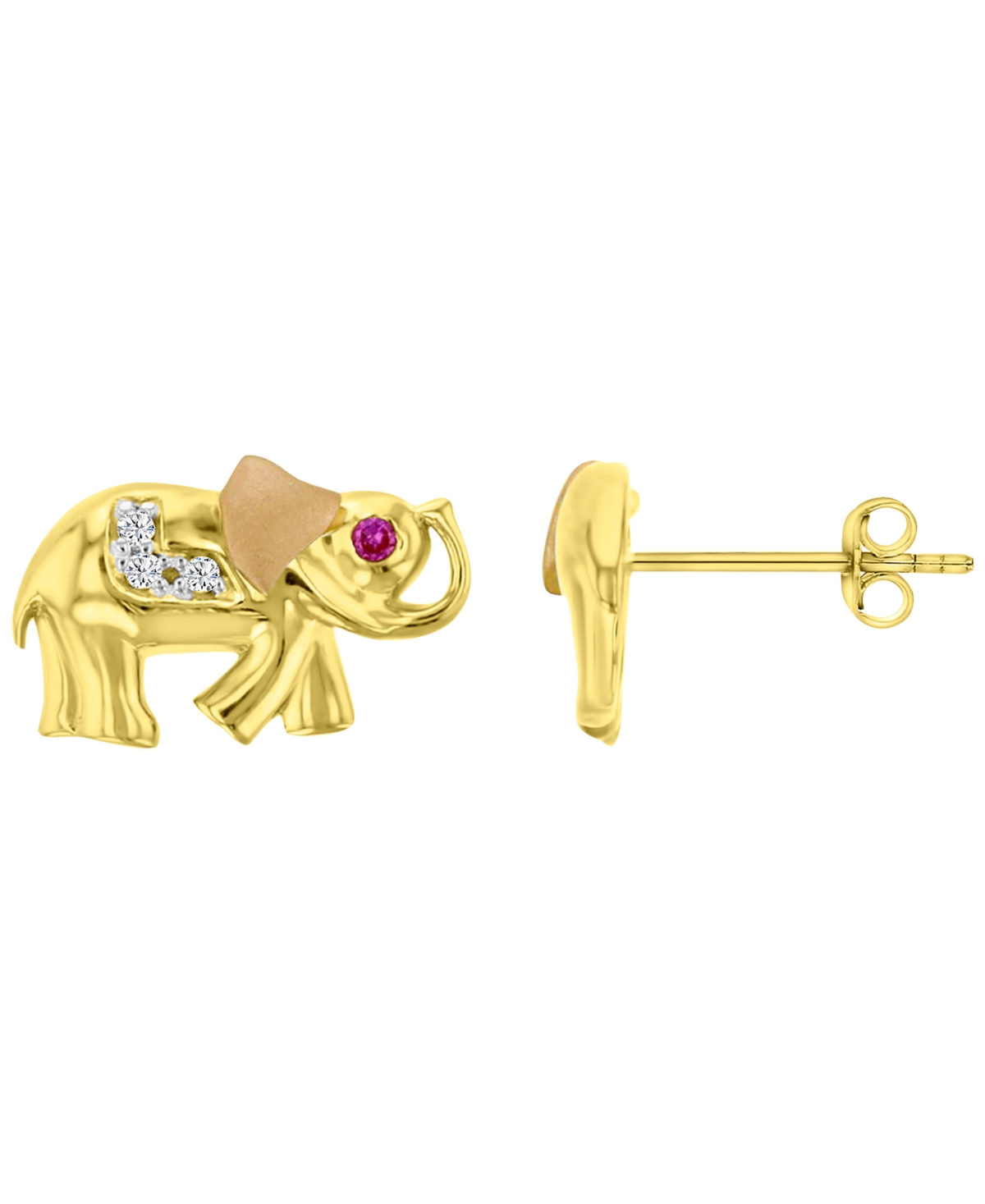 Click here for Macys Cubic Zirconia Elephant Stud Earrings - Gold prices