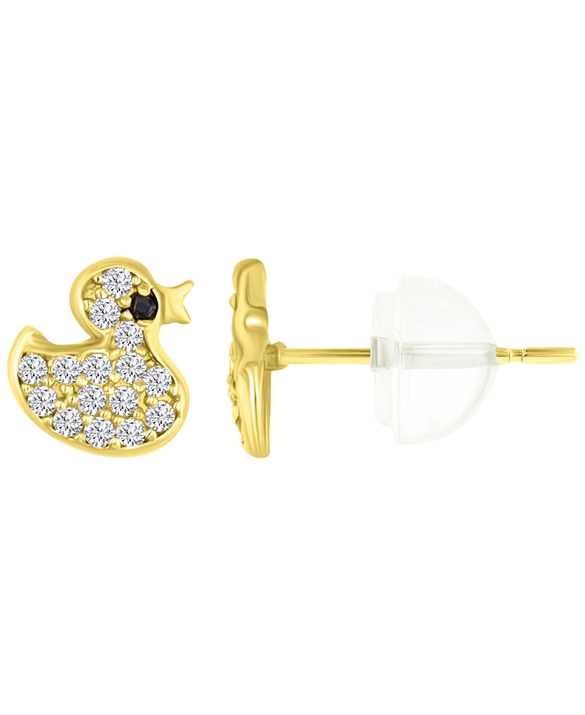 Click here for Macys Micropave 14k Yellow Gold Baby Duck Stud Ear... prices
