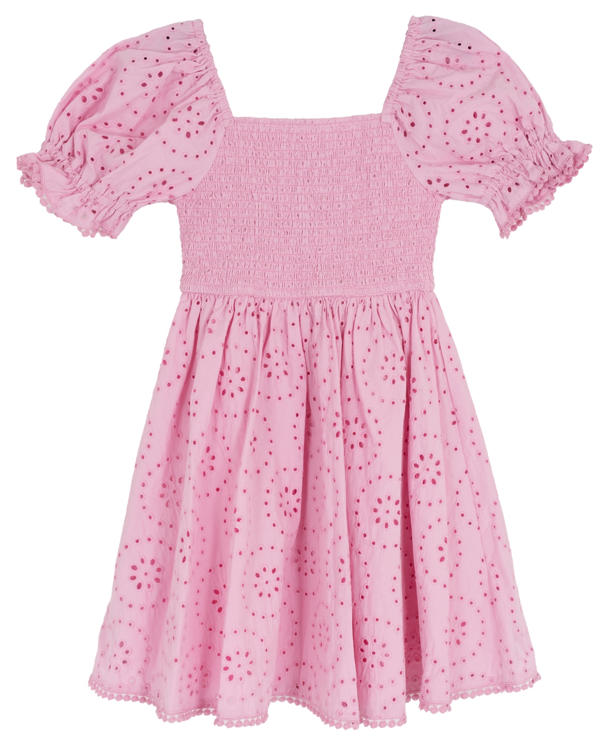 Click here for Rare Editions Girls 7-16 Smocked Eyelet Square Nec... prices
